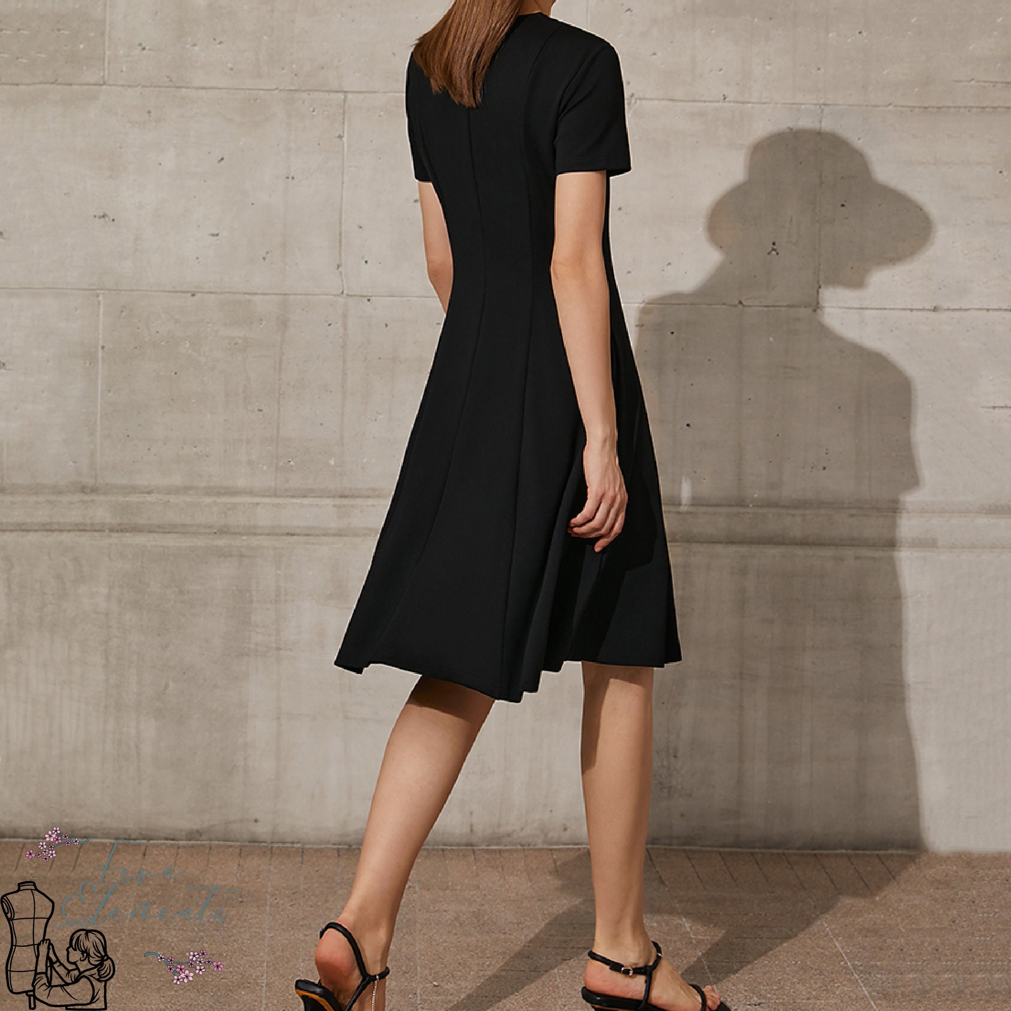 V Neck Party Dress Pattern Women Loose Dress PDF Sewing - Etsy