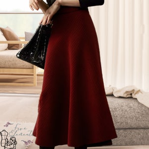 Women Linen Skirt PDF Sewing Pattern Long Wool Skirt Sewing Pattern ...
