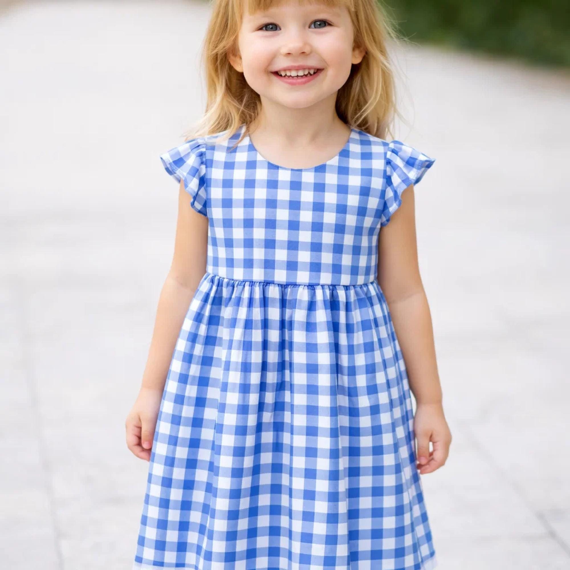 Girls Dress Sewing Pattern PDF | Summer Cute Vacation Dress | Ruffle ...