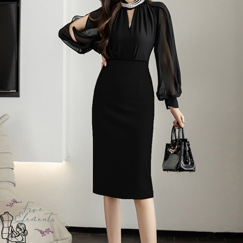Office Skirt PDF Sewing Pattern Women Secretary Skirt Sewing - Etsy