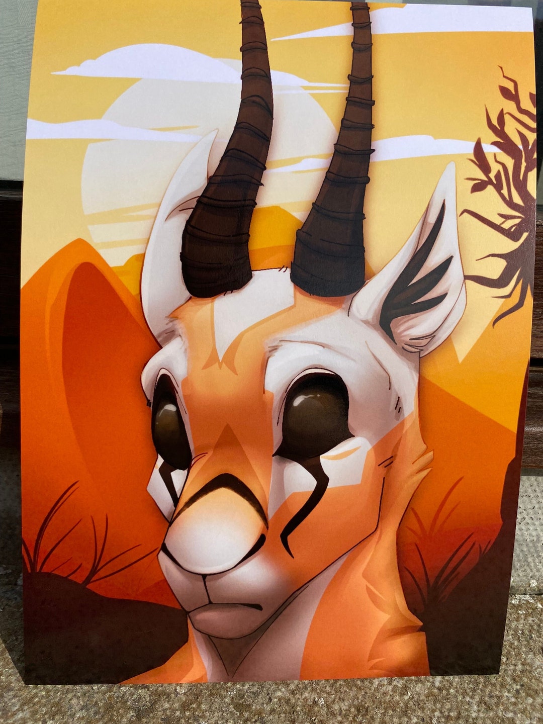 A4 GAZELLE PRINT - Etsy