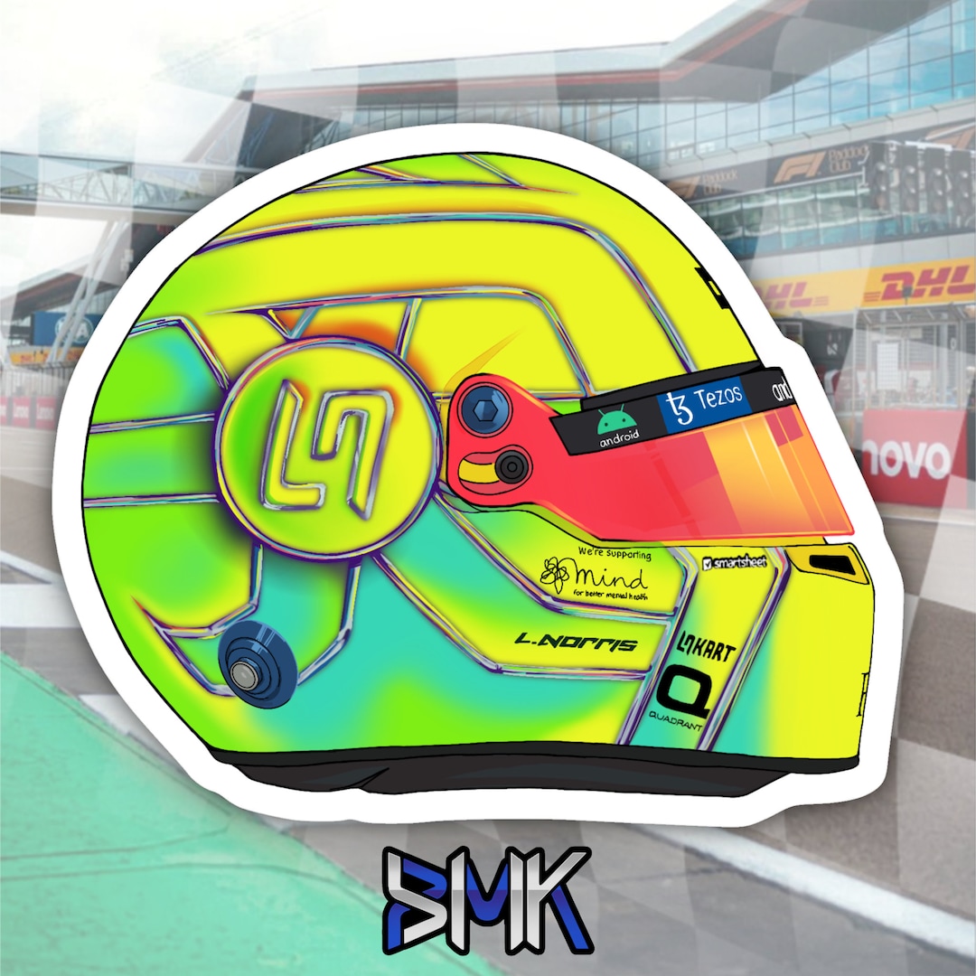 Lando Norris 2022 Silverstone Helmet Glossy Sticker - Etsy