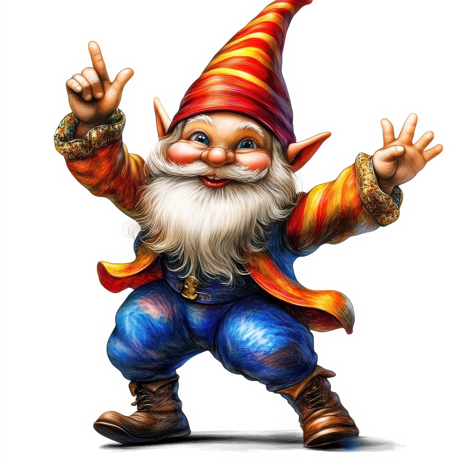 23 Dancing Gnome Clipart | Whimsical Watercolor Gnome Illustrations for ...