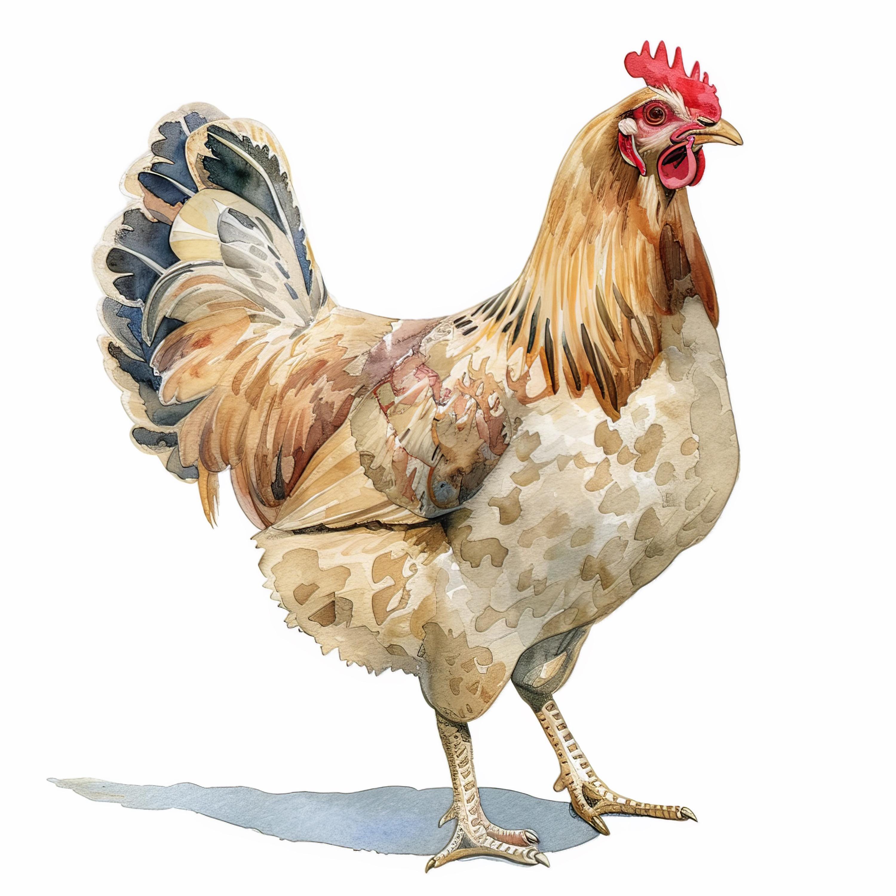 50 Watercolor Chicken Clipart PNG Bundle - - Personal and Commercial ...