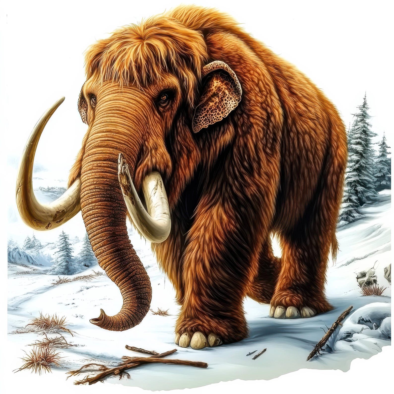 17 Woolly Mammoth Clipart | Majestic Ice Age Animal Illustrations for ...