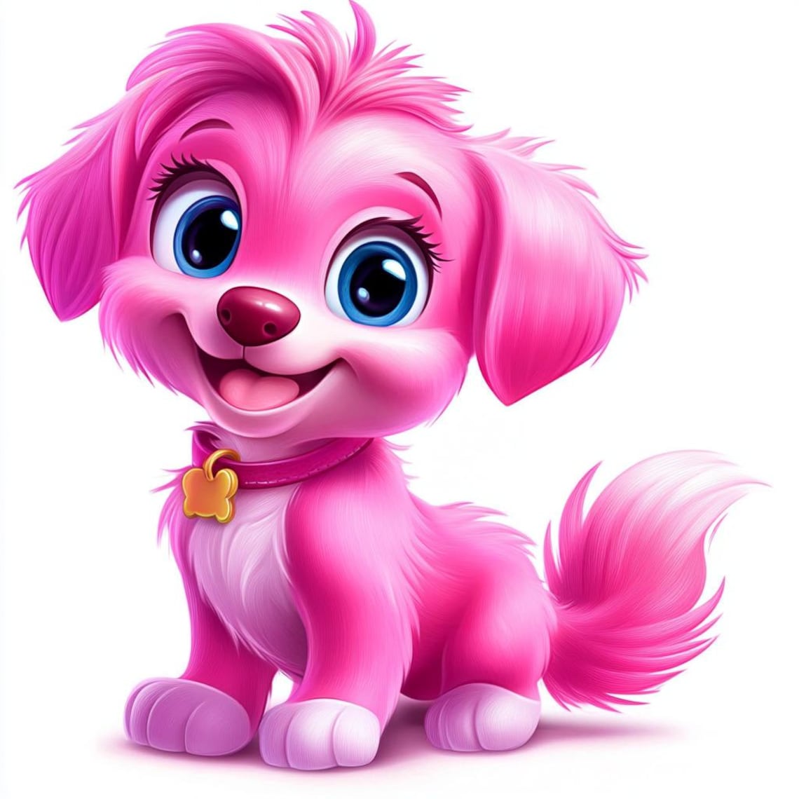25 Cute Pink Puppy Digital Clipart | High-resolution | Fun & Adorable ...