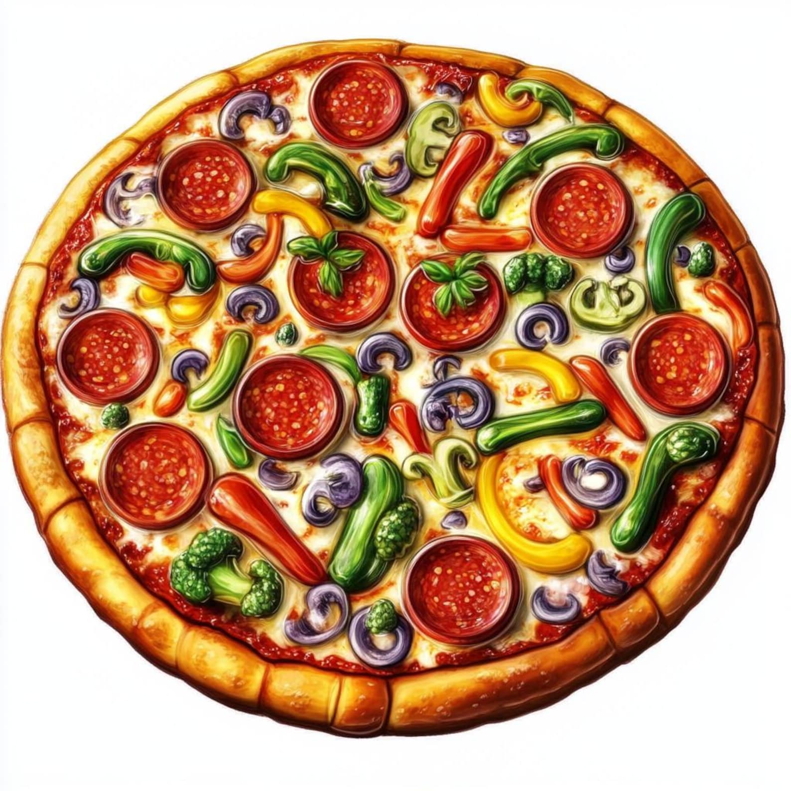 25 Pizza Digital Clipart | High-resolution | Fun & Tasty Designs for ...