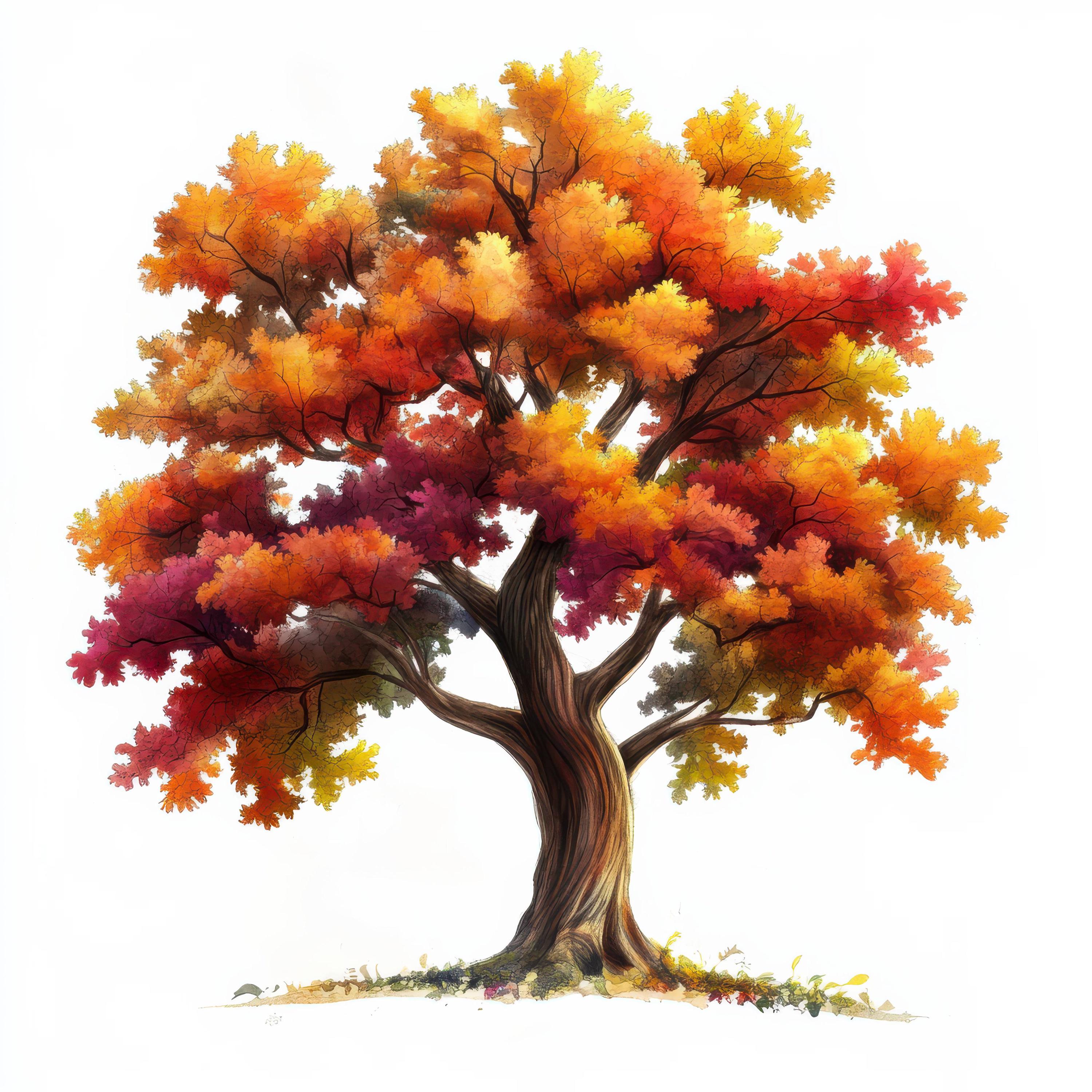 13 Autumn Tree Clipart | Vibrant Watercolor Fall Trees for Seasonal ...