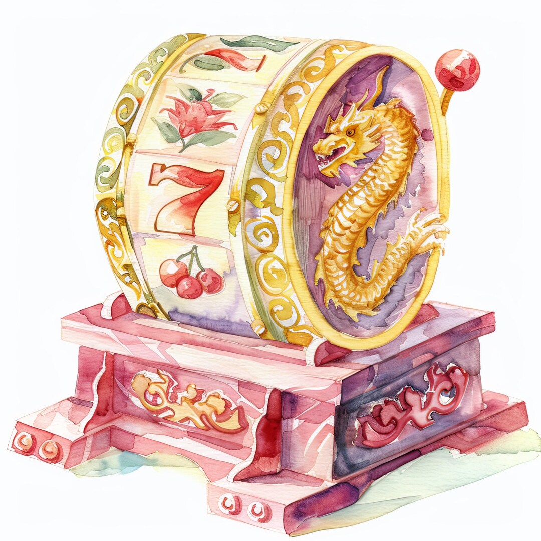 Slot Machines Clipart 25 High Res Watercolor JPG Junk Journals , Card ...