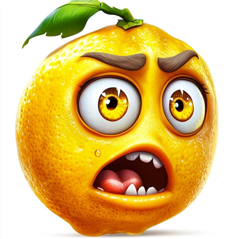 25 Cute Lemon Digital Clipart High-resolution Fun & Colorful Designs ...