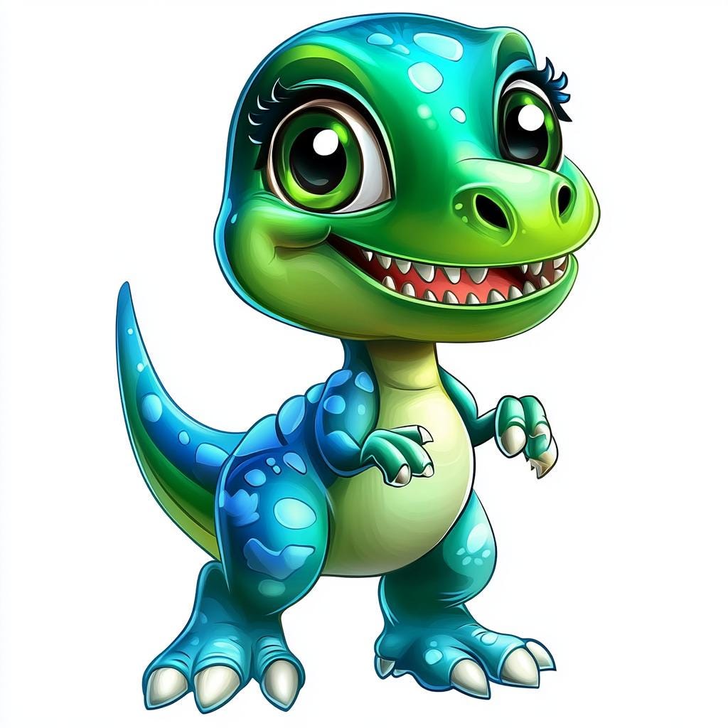25 Cute Dinosaur Digital Clipart High-resolution Fun & Adorable Designs ...