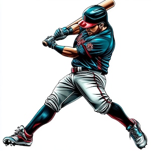 25 Baseball Player Digital Clipart | High-resolution | Sports-themed ...