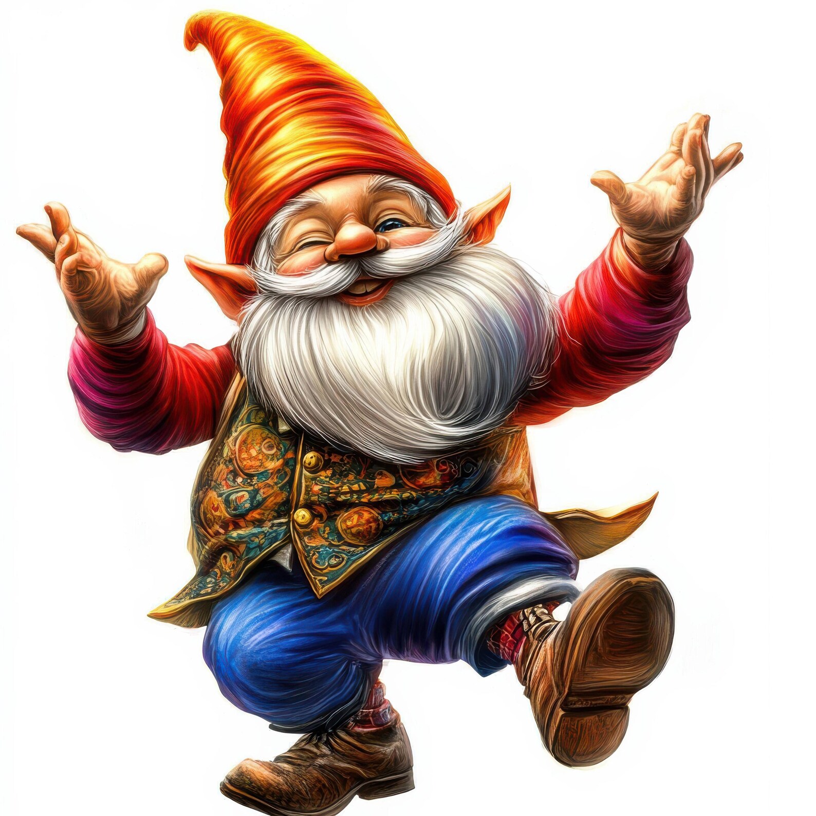23 Dancing Gnome Clipart | Whimsical Watercolor Gnome Illustrations for ...