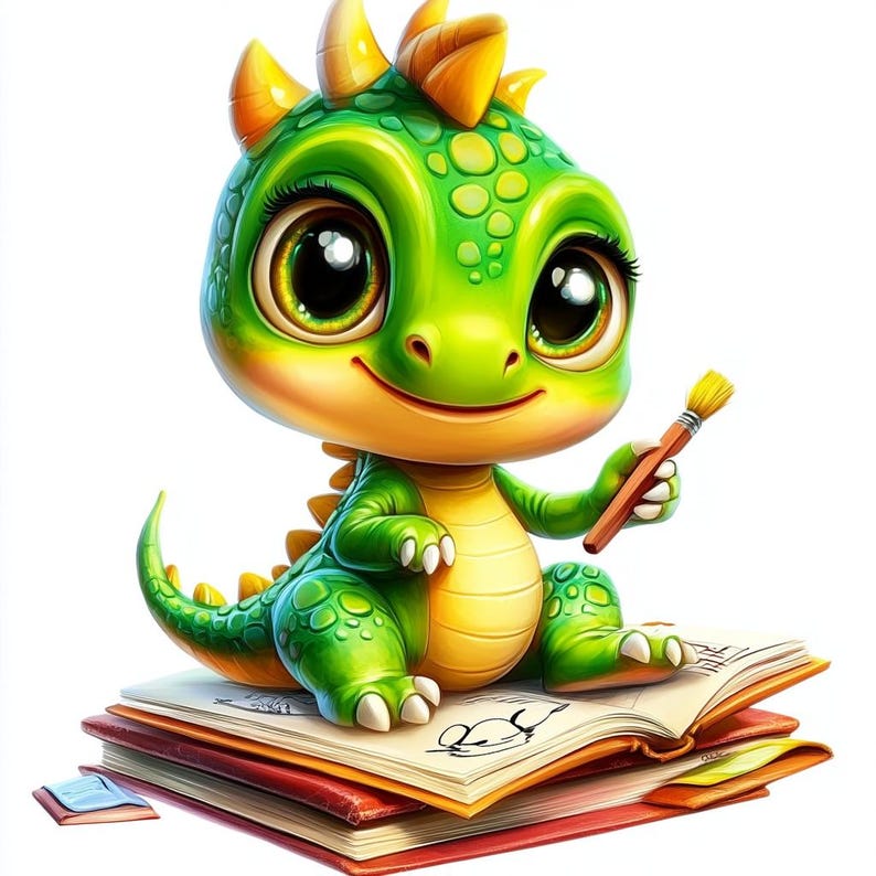 25 Cute Dinosaur Digital Clipart | High-resolution | Fun & Adorable ...