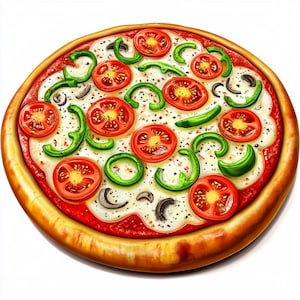 25 Pizza Digital Clipart | High-resolution | Fun & Tasty Designs for ...