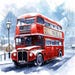 18 London Bus Clipart High Res Watercolor Jpgs | British Transport ...