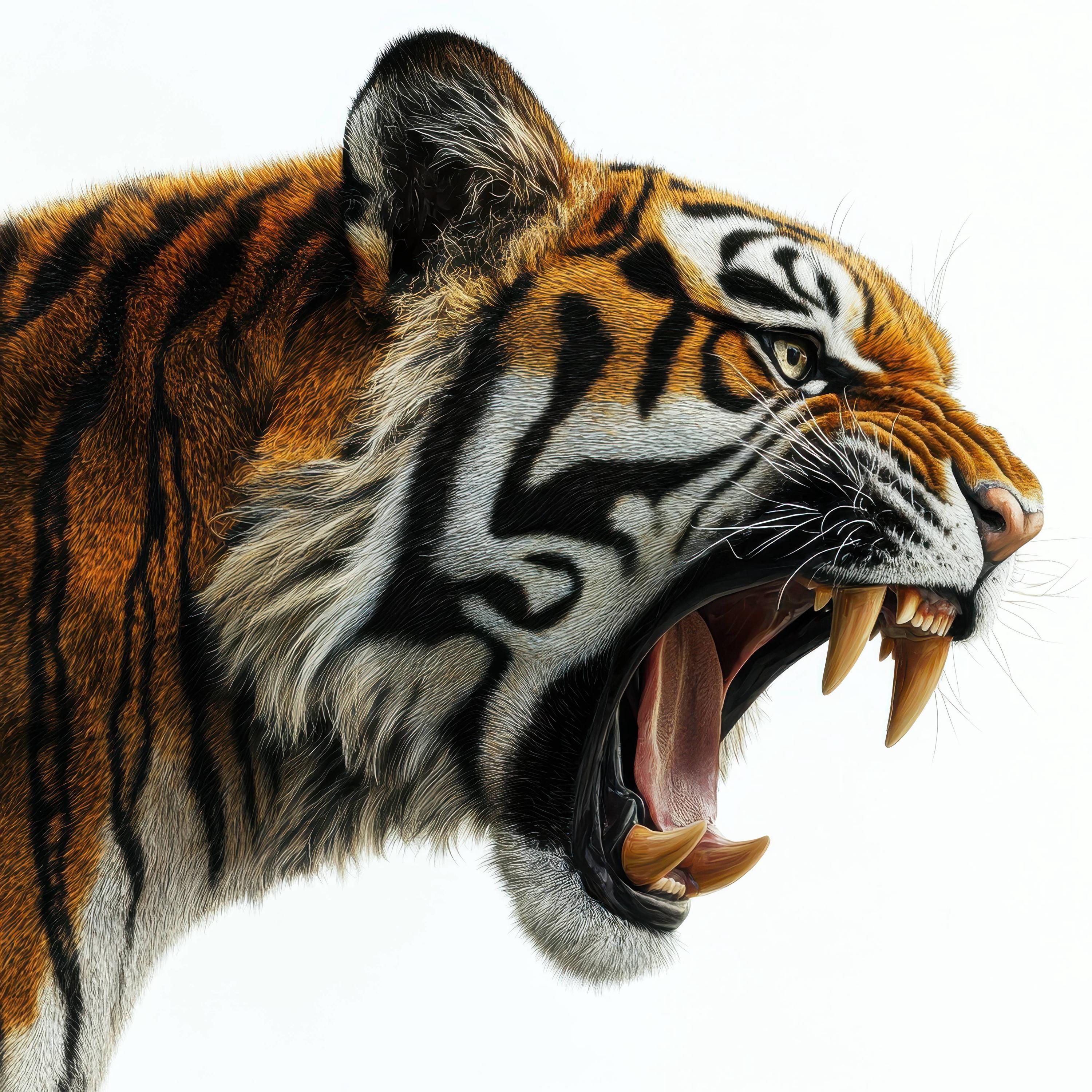 23 Angry Tiger Clipart | Intense Jungle Tiger Illustrations for Bold ...