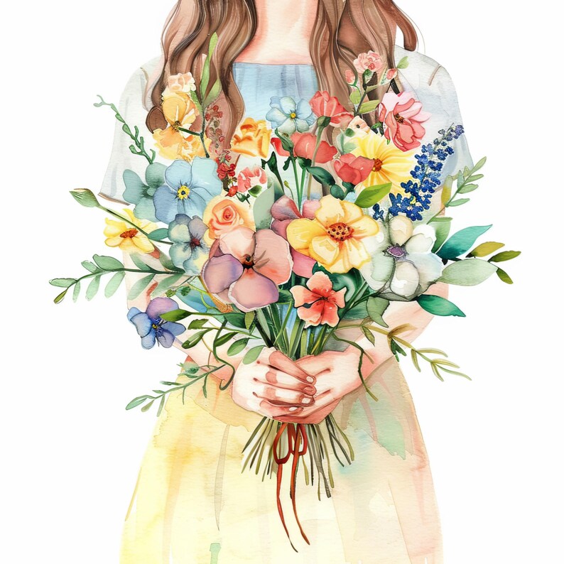 Renaissance Lady Clipart 25 High Res Watercolor Jpg Junk Journals ...