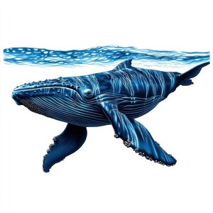 19 Blue Whale Clipart – Watercolor Blue Whale Jpgs Ocean Animal Clipart ...
