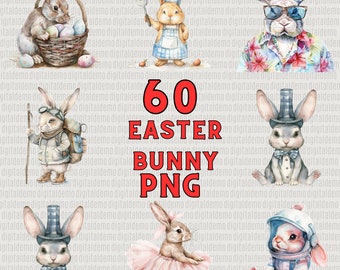 Easter Bunny Clipart PNG Easter Rabbit Clip Art Easter Bunnies Nursery ...