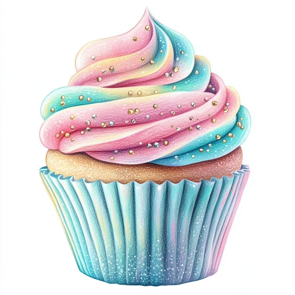 25 Sprinkled Cupcake Digital Clipart | High-resolution | Fun Designs ...