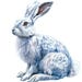 15 Arctic Hare Clipart – High Res Watercolor Jpgs | Winter Bunny ...
