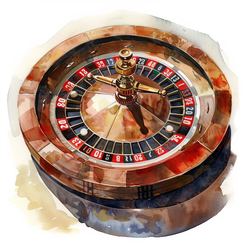 Roulette Clipart 50 High Res Watercolor Jpg Junk Journals , Card Making ...