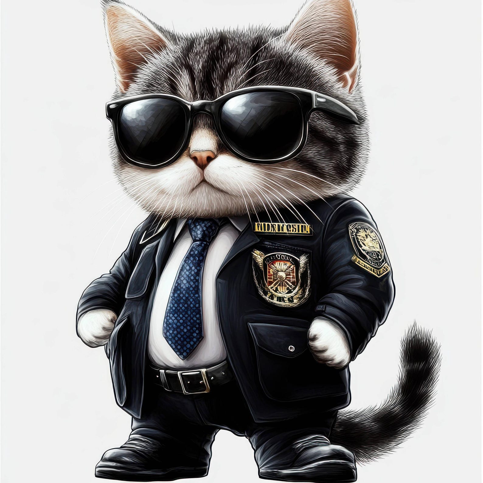 19 FBI Cat Clipart | Sleek FBI Cat Illustrations for Journals Jpg ...
