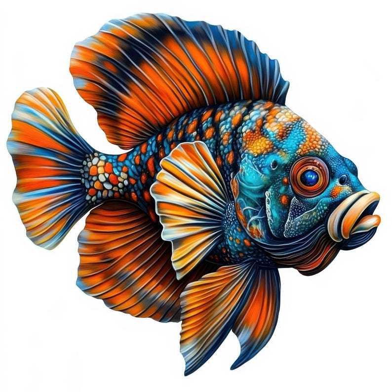 10 Ocean Fish Clipart | Vibrant Underwater Fish Illustrations for ...