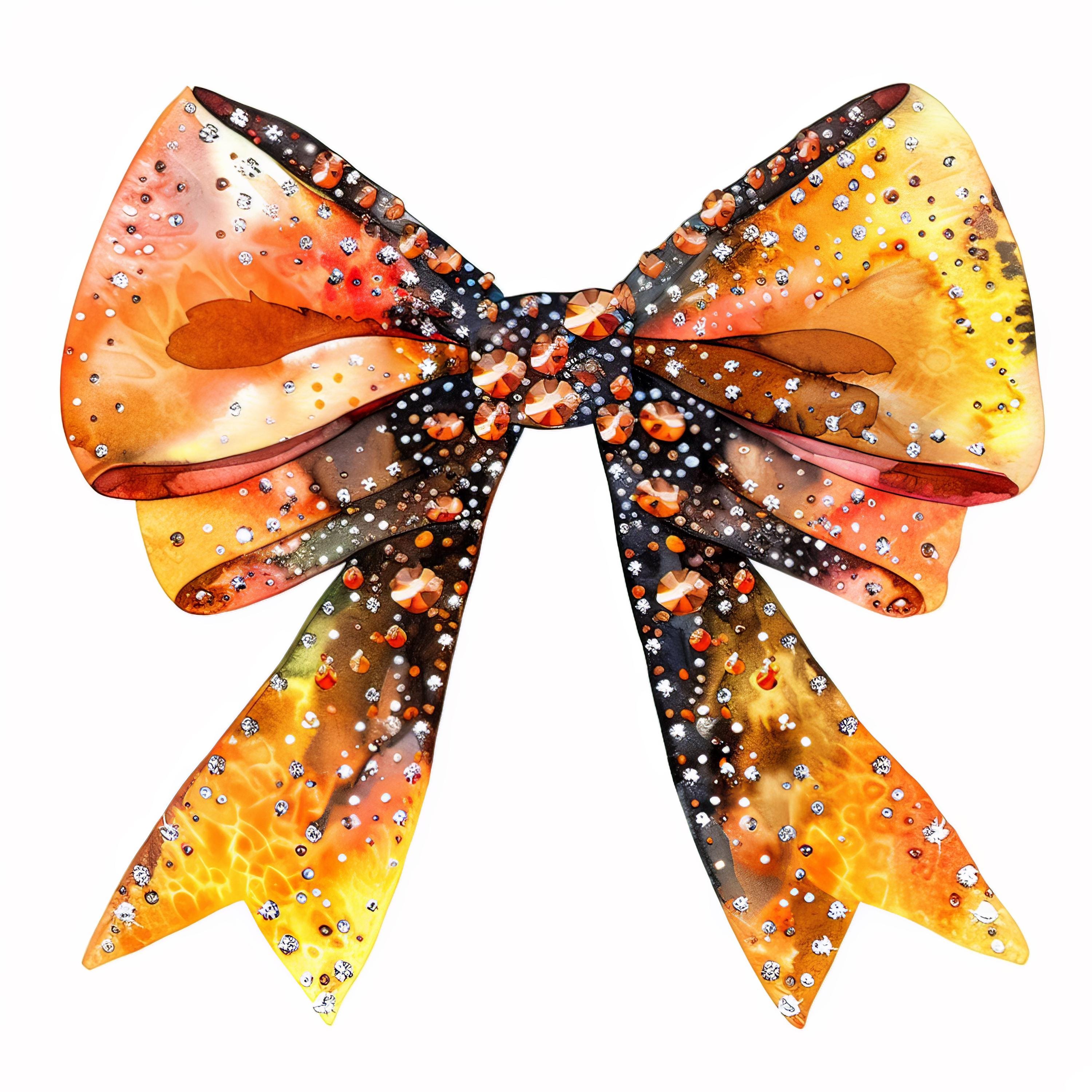 Autumn Bow Clipart 50 High Res Watercolor Png Junk Journaling ...