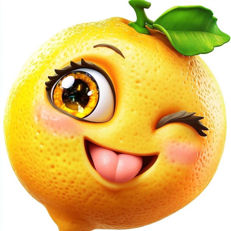 25 Cute Lemon Digital Clipart High-resolution Fun & Colorful Designs ...