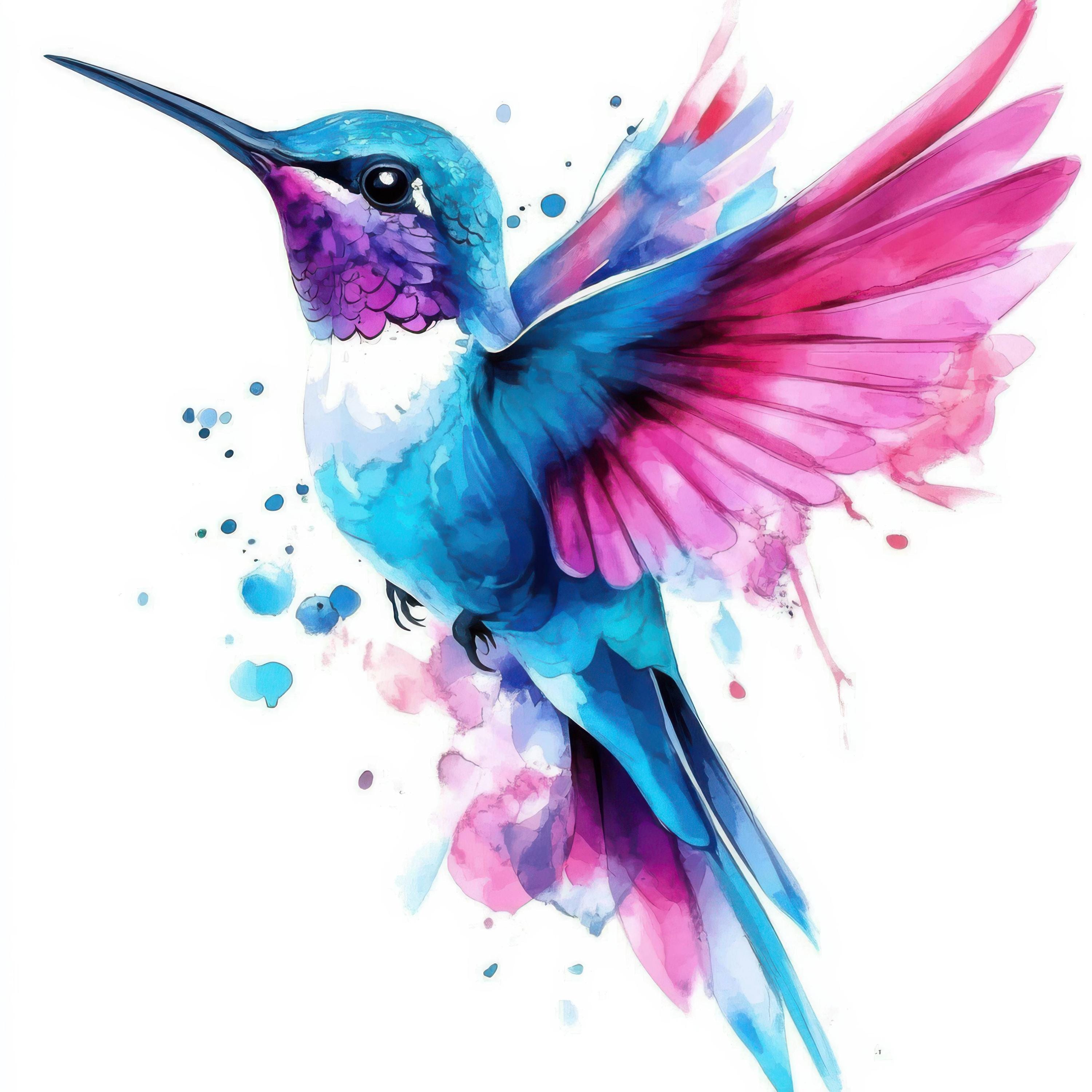 15 Watercolor Hummingbird Clipart – Elegant Hummingbird Watercolor Jpgs ...