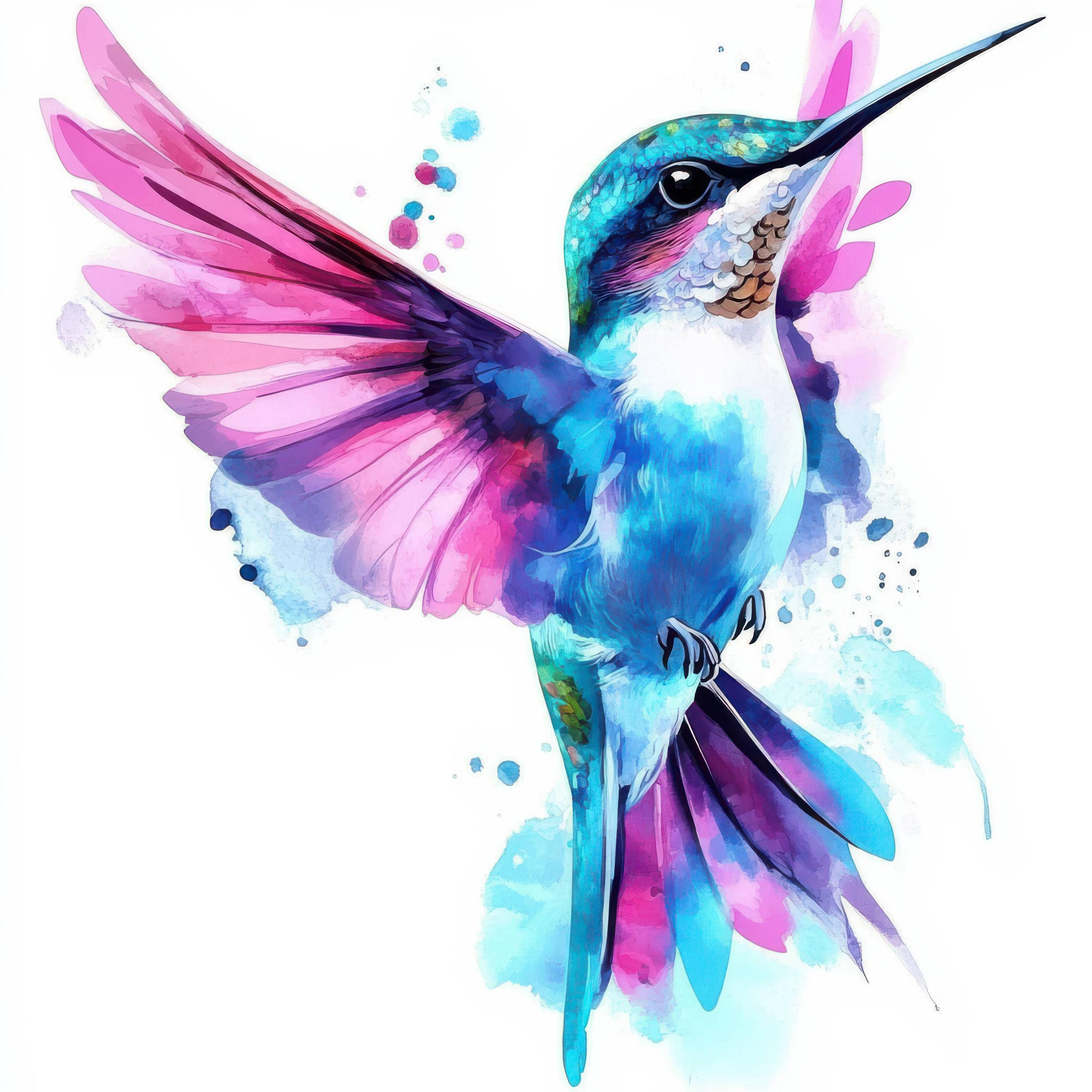 15 Watercolor Hummingbird Clipart – Elegant Hummingbird Watercolor Jpgs ...