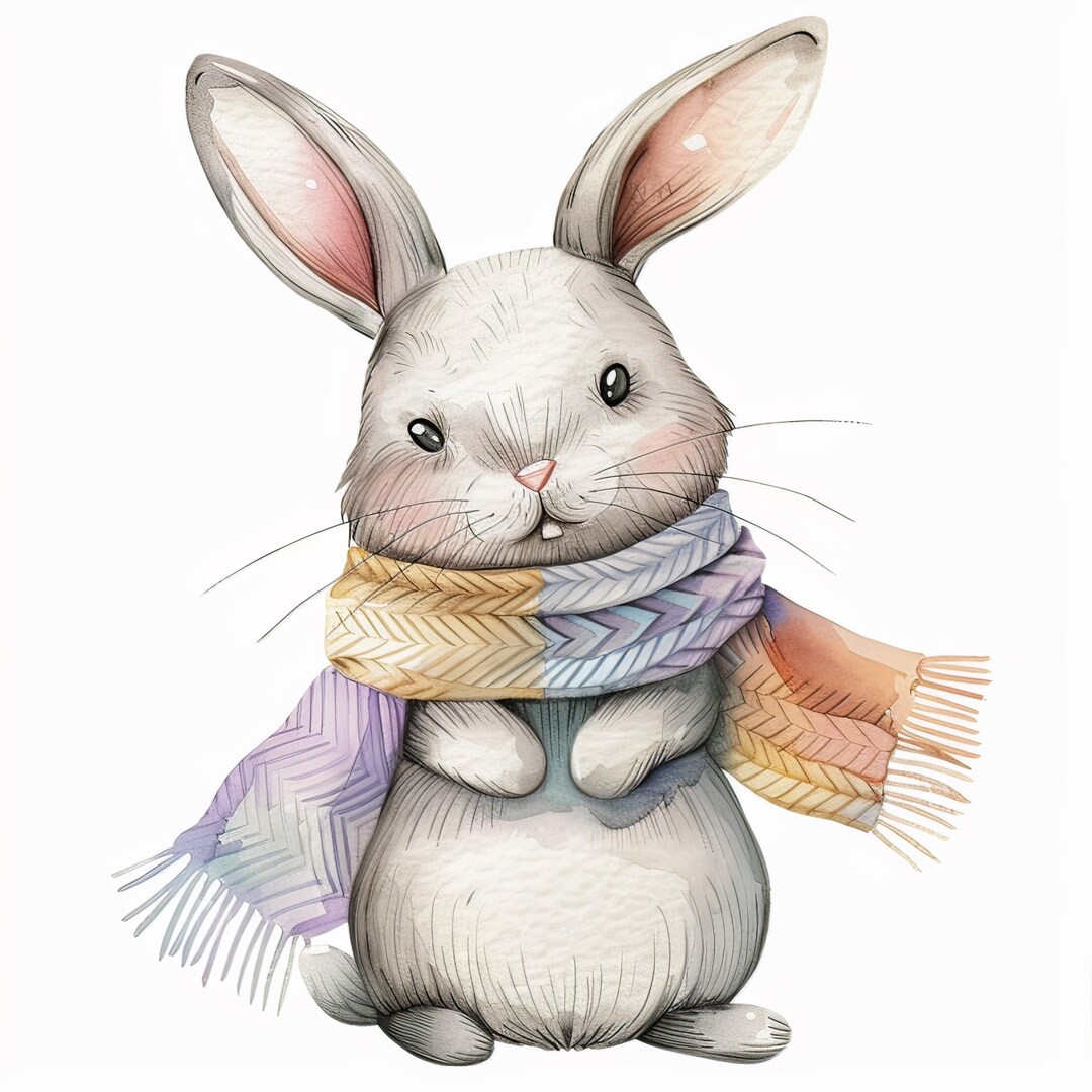 Spring Bunny Clipart 25 High Res Watercolor JPG Junk Journals , Card ...