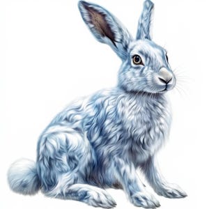 15 Arctic Hare Clipart – High Res Watercolor Jpgs | Winter Bunny ...