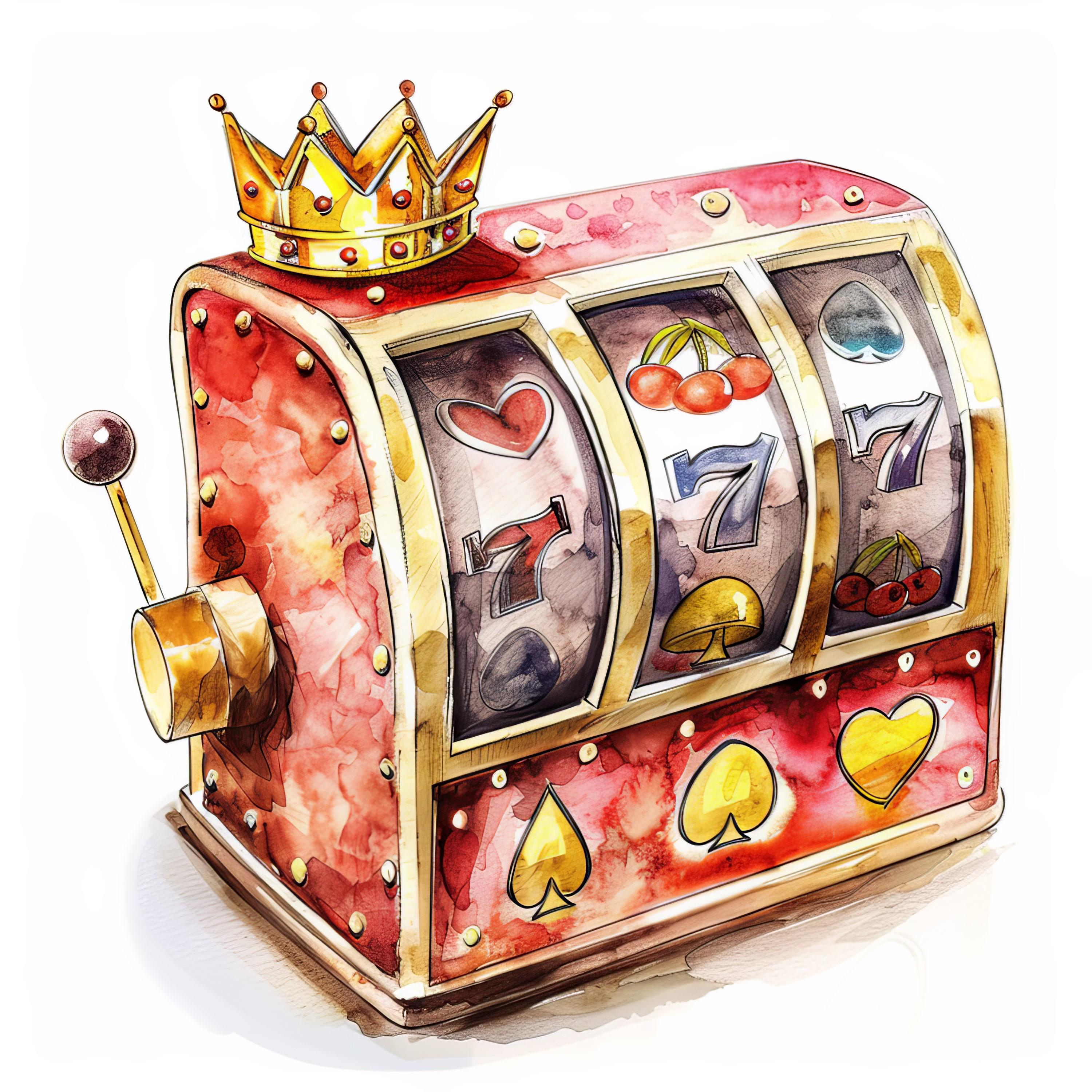 Classic Slot Machines Clipart 25 High Res Watercolor JPG Junk Journals ...