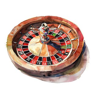 Roulette Clipart 50 High Res Watercolor Jpg Junk Journals , Card Making ...