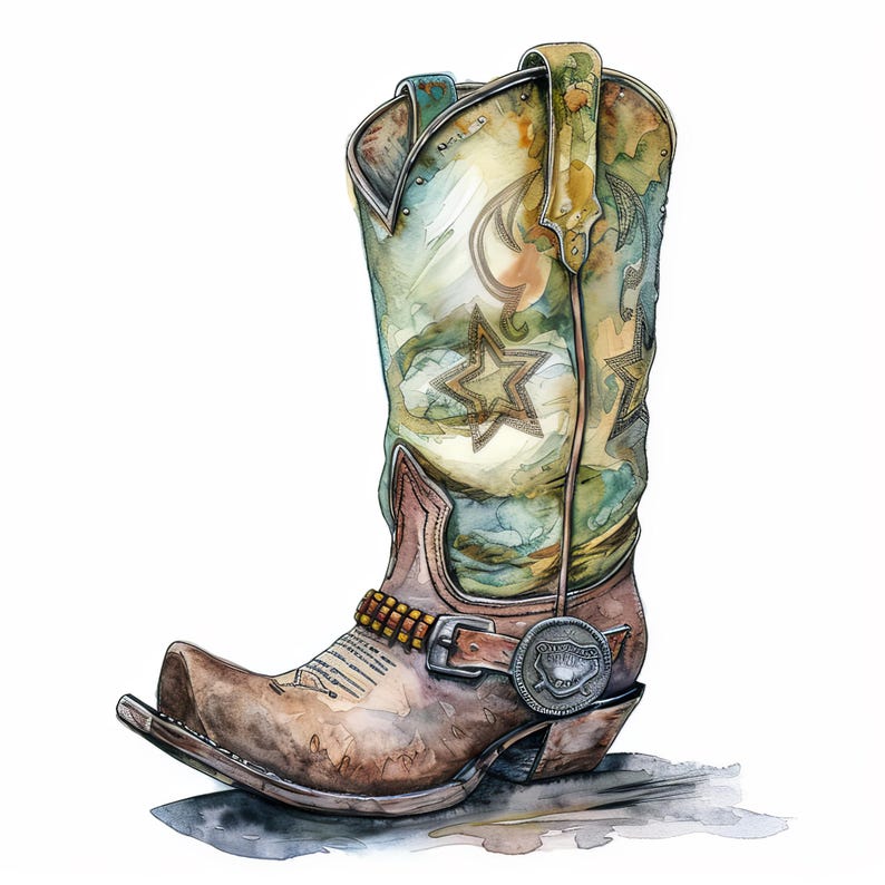 Cartoon Cowboys Clipart 50 High Res Watercolor Png Junk Journaling ...