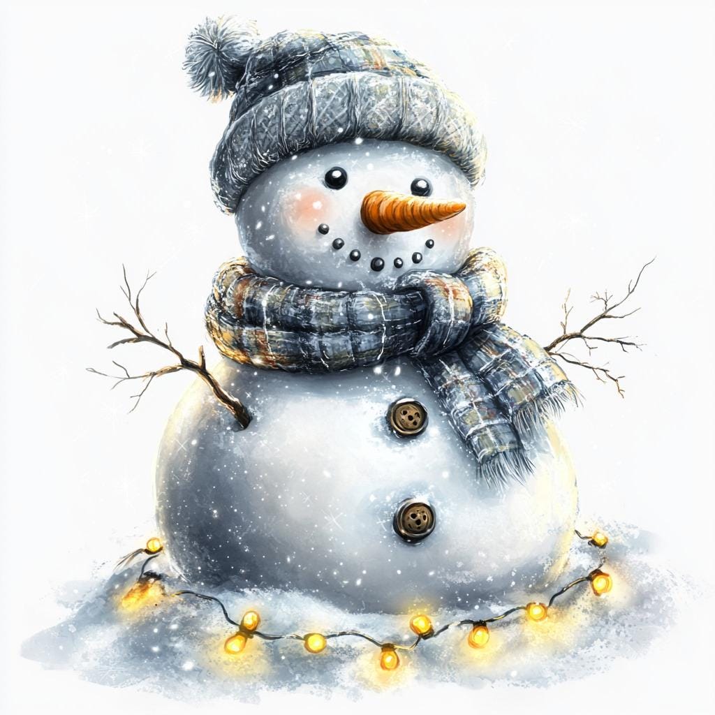 25 Christmas Snowman Digital Clipart | High-resolution | Festive & Cute ...