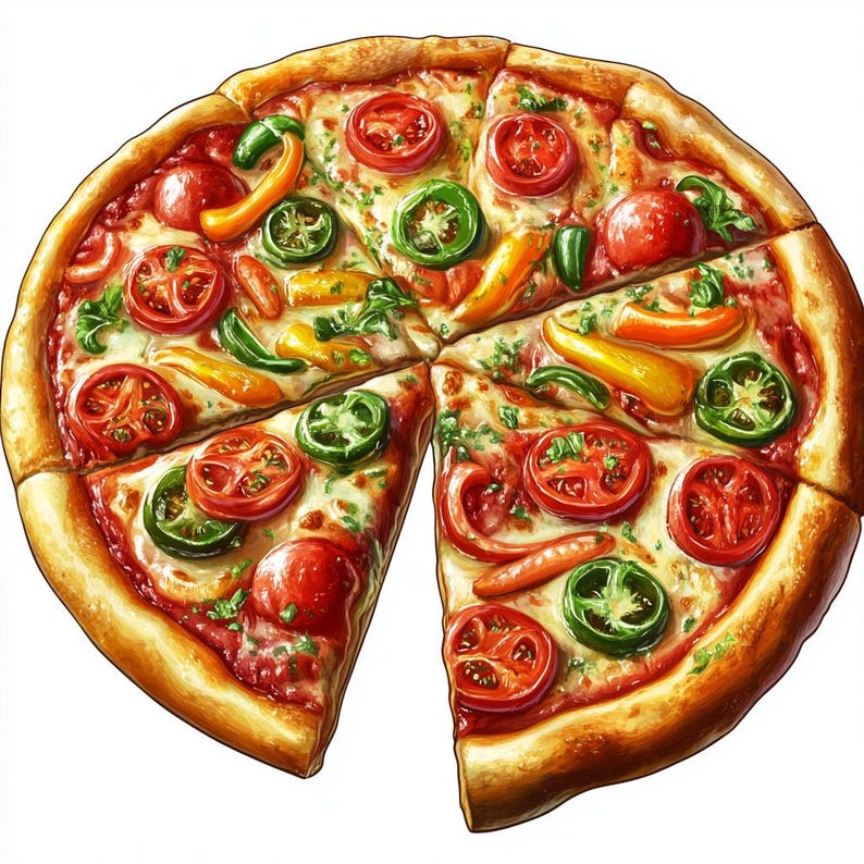 25 Pizza Digital Clipart | High-resolution | Fun & Tasty Designs for ...