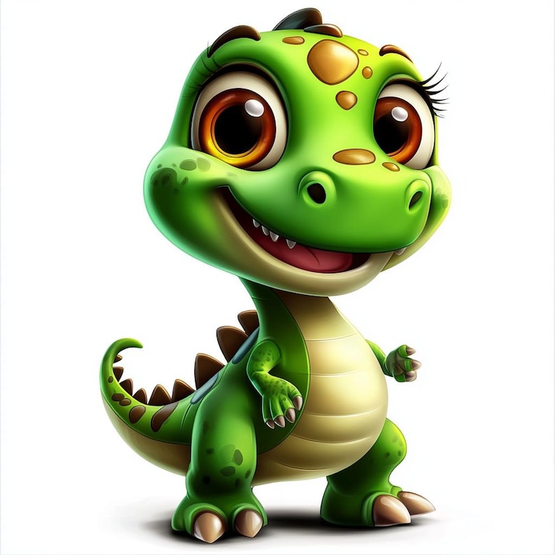 25 Cute Dinosaur Digital Clipart High-resolution Fun & Adorable Designs ...