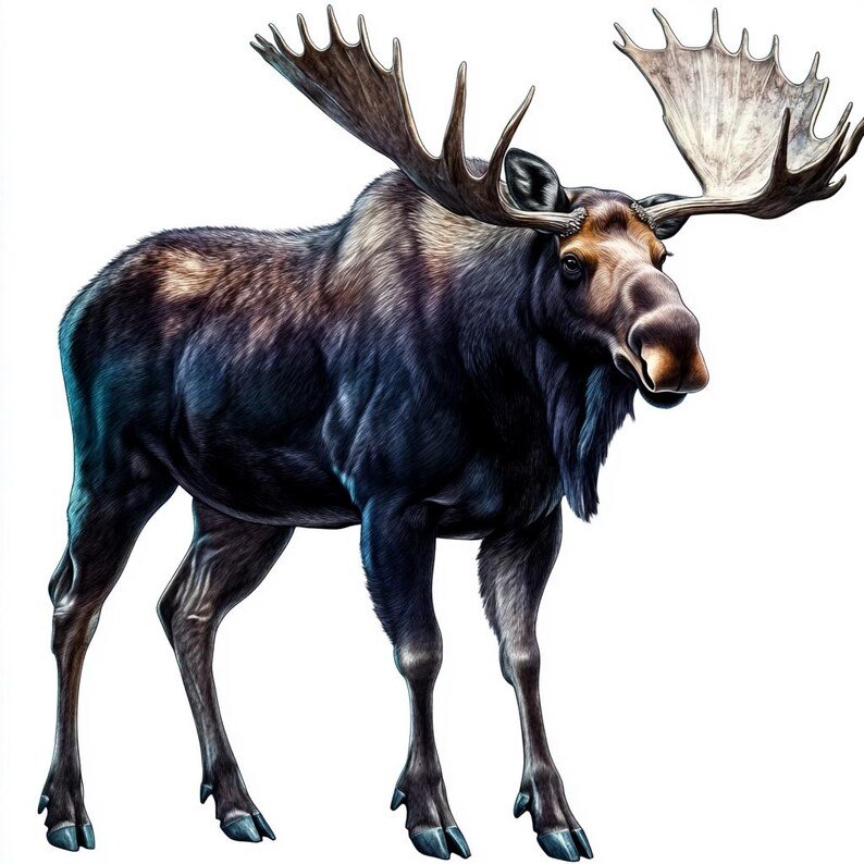 25 High-res Moose Watercolor Clipart | Digital Download Kit | Fantasy ...