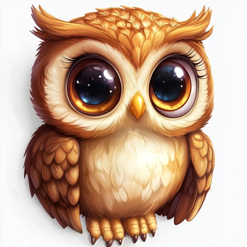 25 Cute Owl Digital Clipart | High-resolution | Adorable & Nature ...