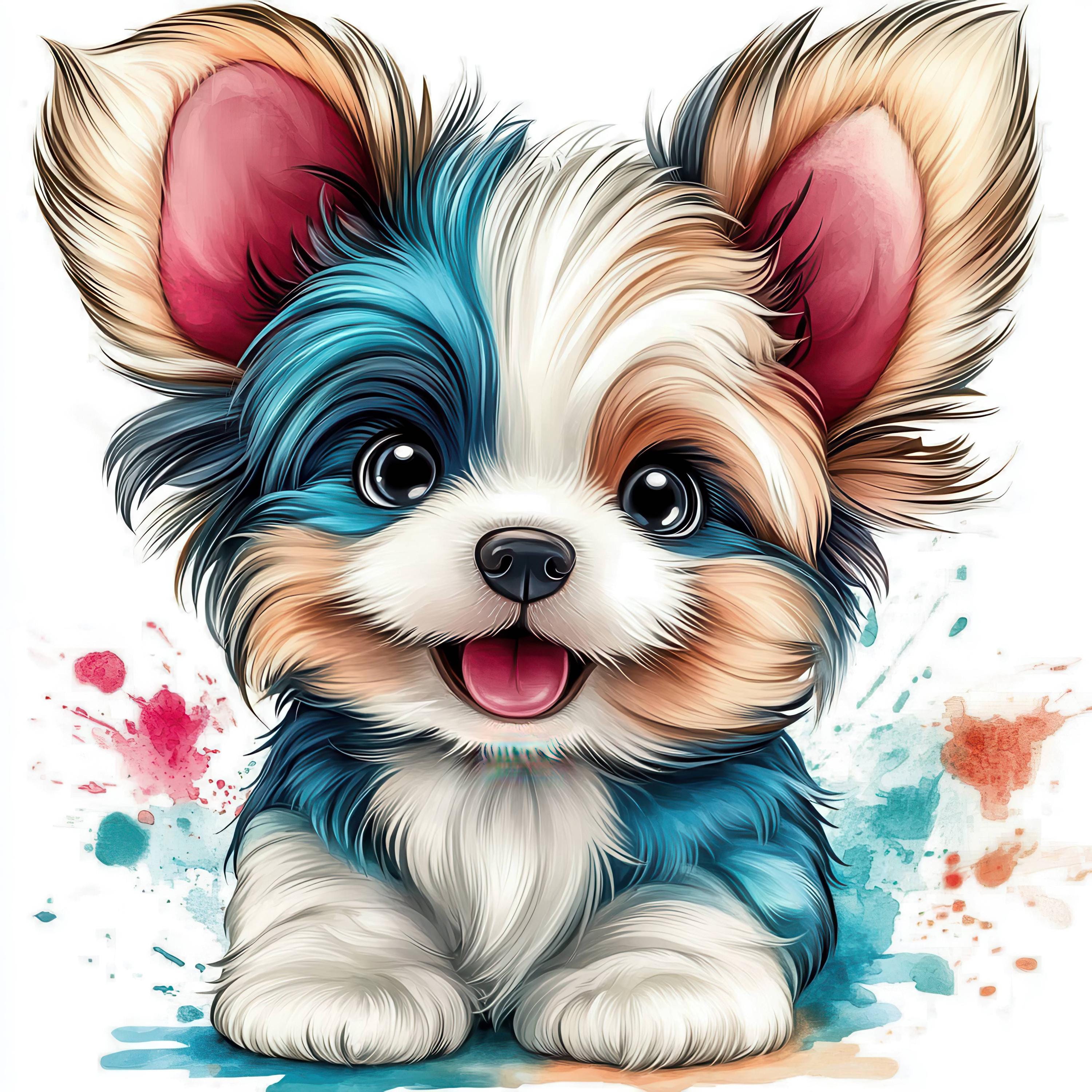 14 Happy Puppy Clipart – Cute Puppy Watercolor Jpgs | Adorable Dog ...