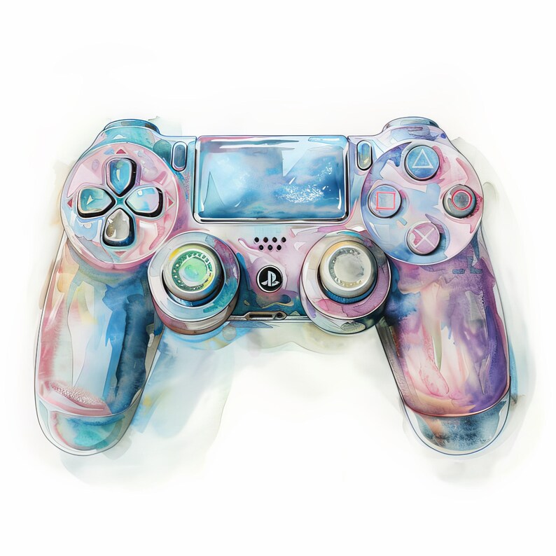 Video Game 50 Clipart High Res Watercolor JPG Junk Journals , Card ...