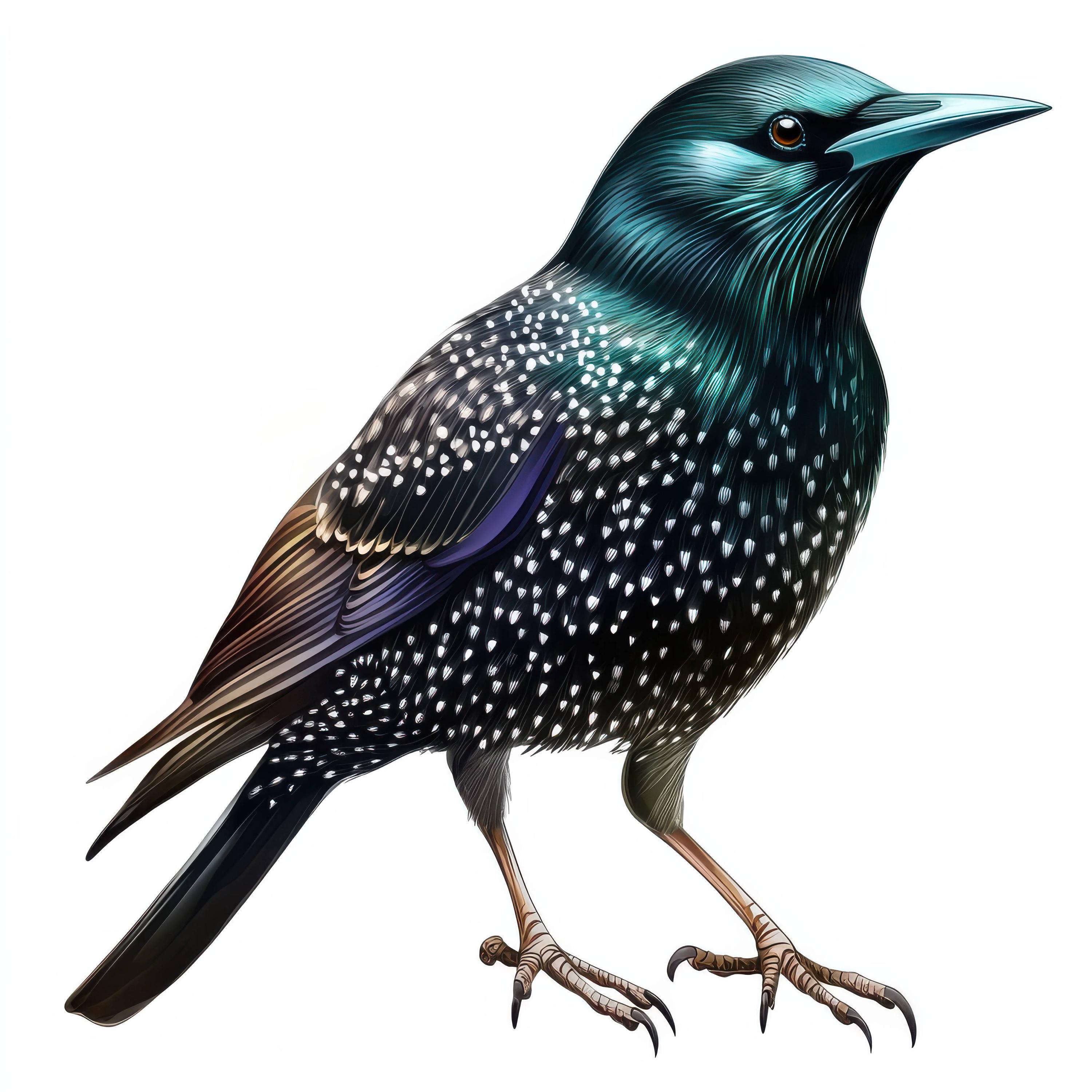 15 Starling Clipart | Stunning Starling Bird Illustrations for Journals ...