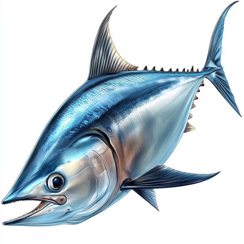 25 Tuna Fish Digital Clipart | High-resolution | Seafood & Nature ...