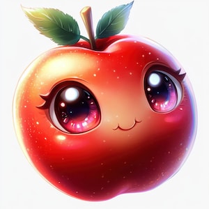 20 Cute Apple Clipart | Adorable Cute Apple Watercolor Illustrations ...