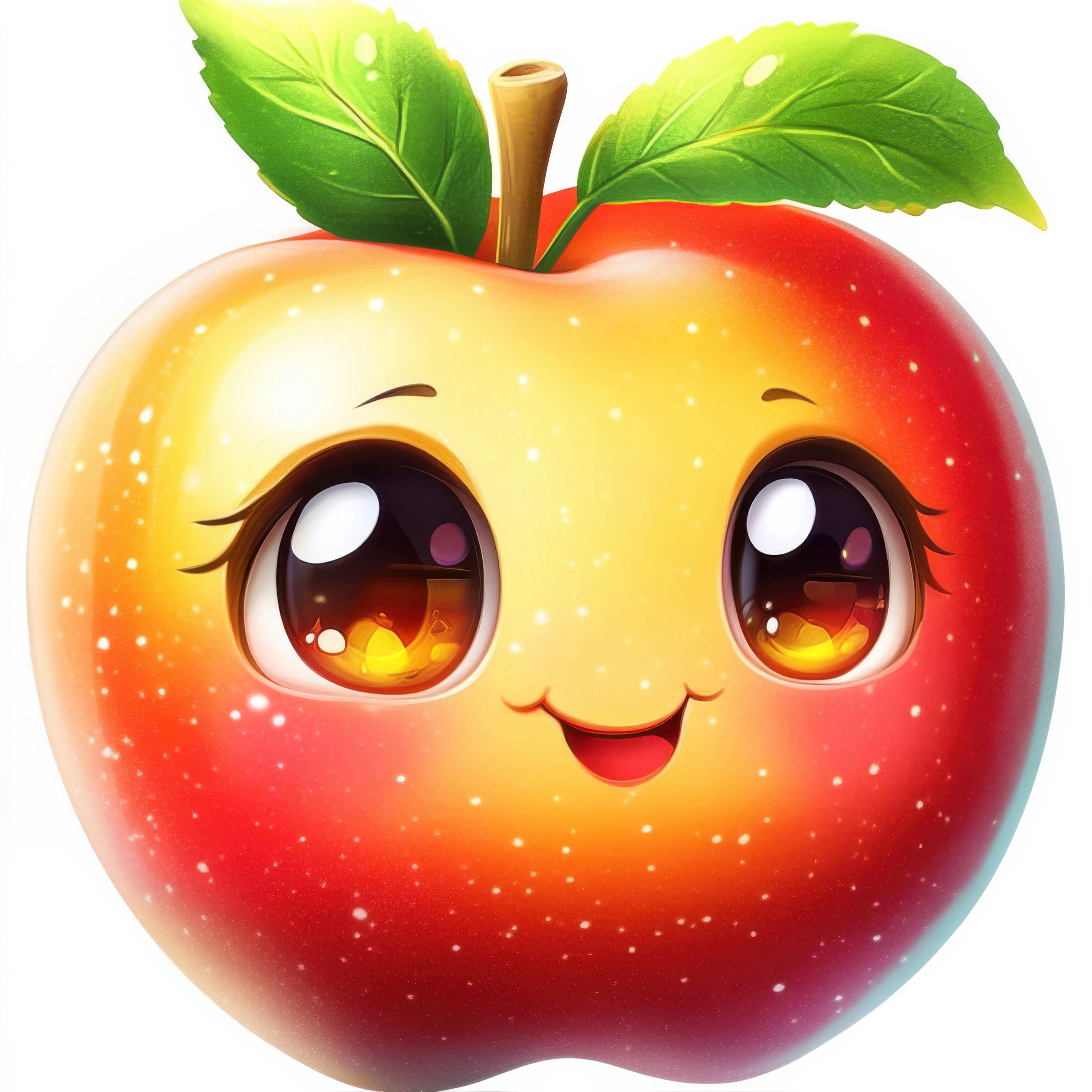 20 Cute Apple Clipart | Adorable Cute Apple Watercolor Illustrations ...