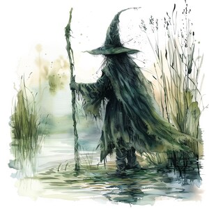 Mystical Swamp Cottage Clipart 25 High Res Watercolor JPG Junk Journals ...